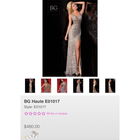 BG Haute | Dresses | Beautiful Embellished Bg Haute Prom Evening Gown ...